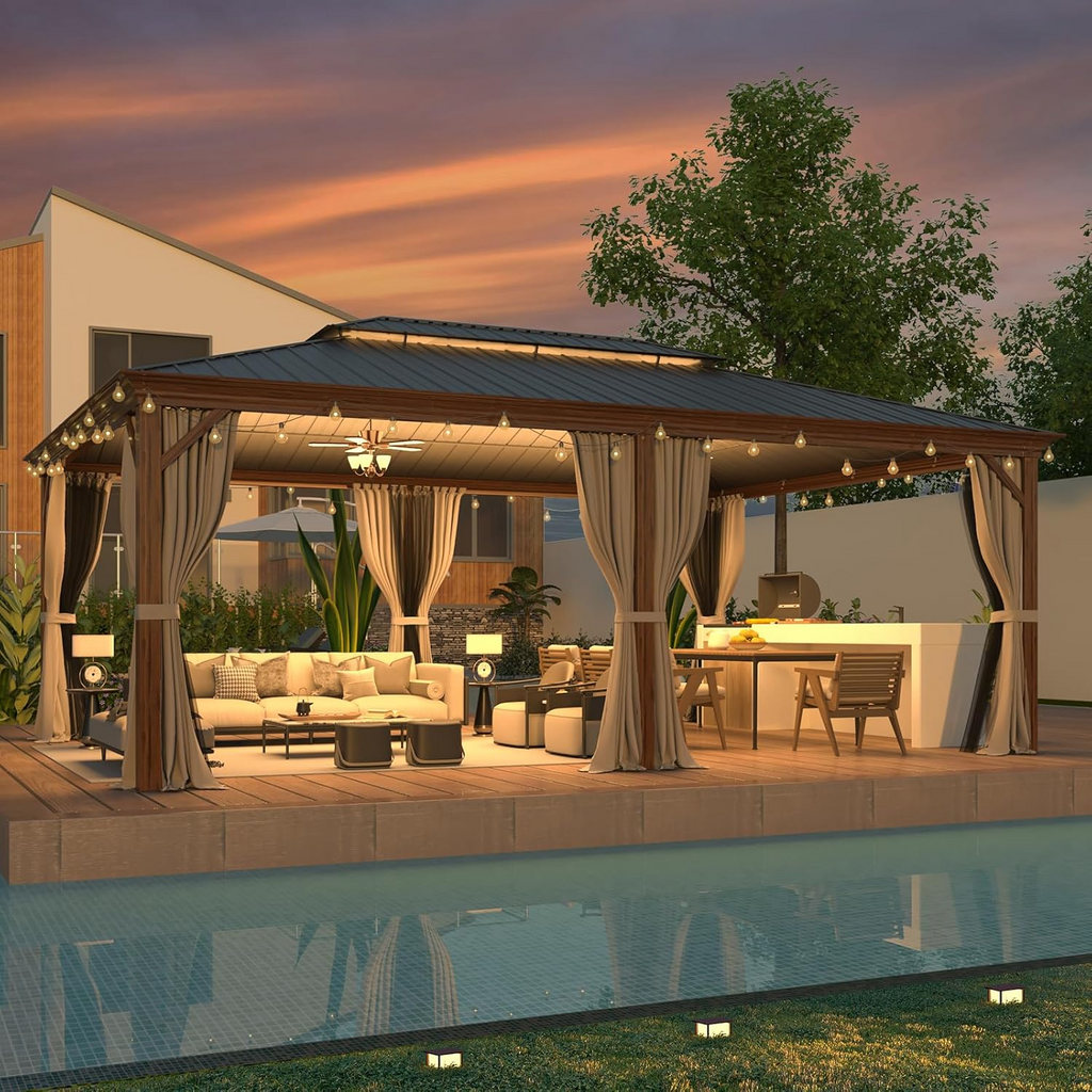 14x20 Large Gazebo | Durable Hardtop & Sides for All-Season Use ...