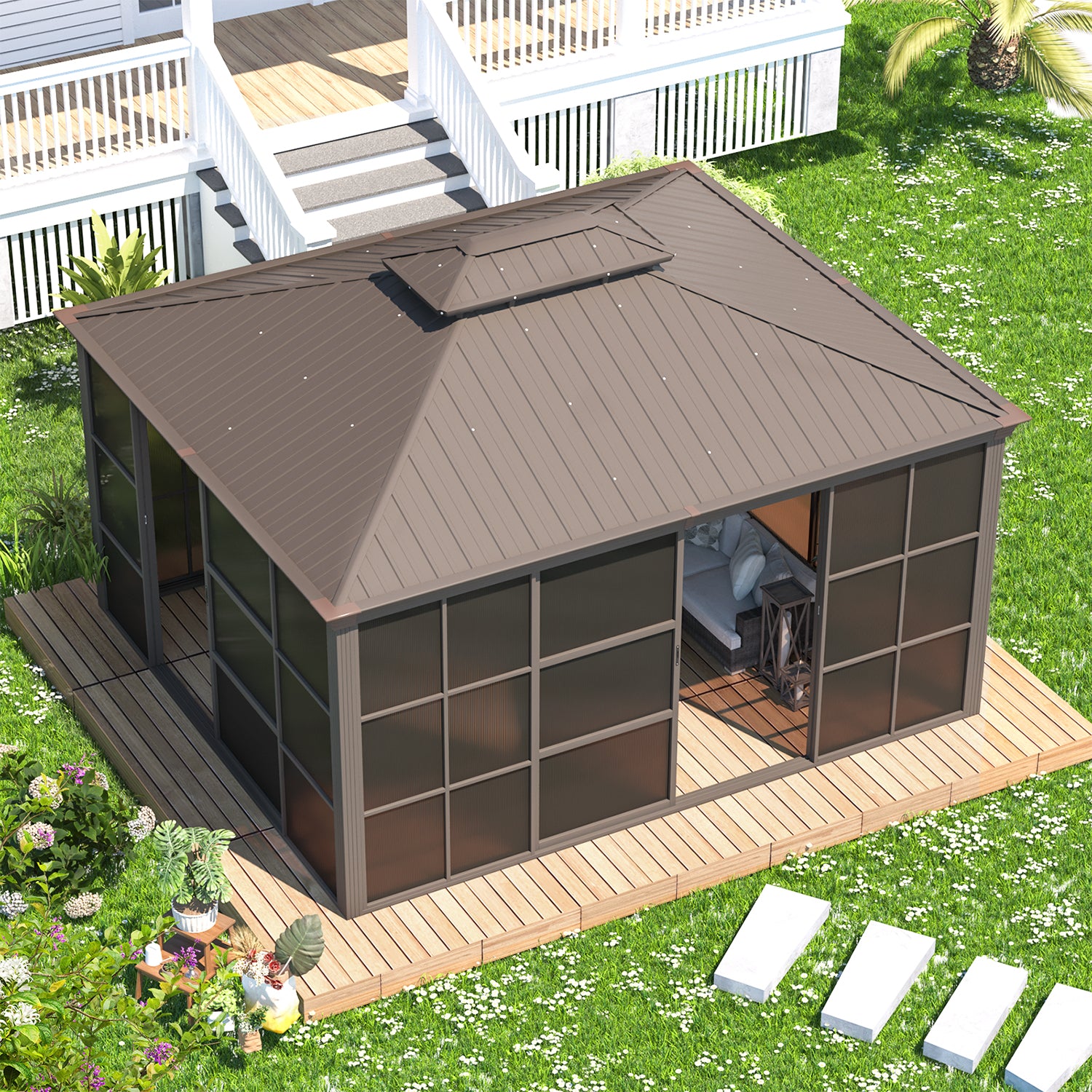 12X14 Florida Sunroom | Versatile Florida Room Kit - EROMMY – Erommy