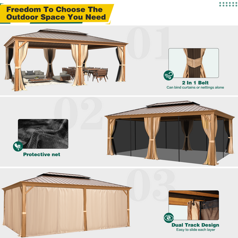 14x20 Hardtop Grill Gazebo | Spacious & Durable Outdoor Shelter ...