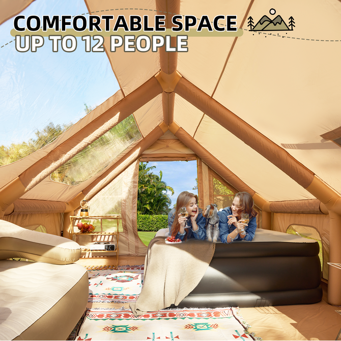 8-10 Person Extra Large 4 Season Tent | Spacious Camping - EROMMY – Erommy