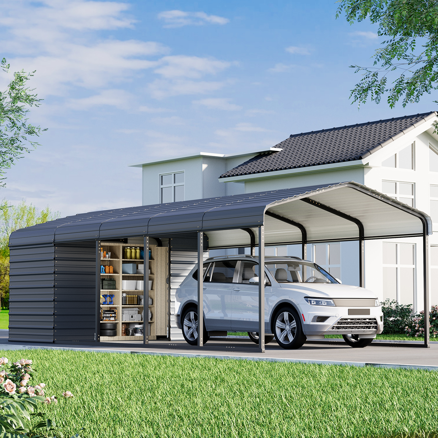 Carport with Storage | Spacious & Heavy-Duty - EROMMY – Erommy