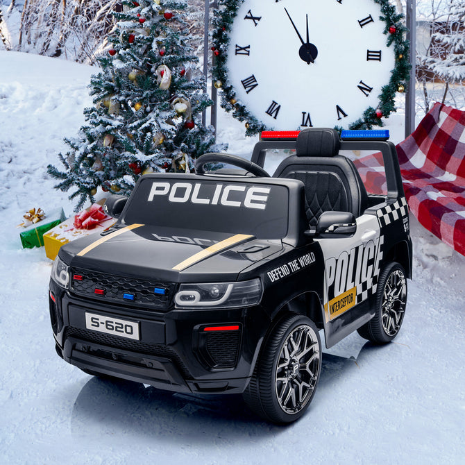 EROMMY Police Car for Kids Ride on, 12V Electric Car Kids Electric Veh ...