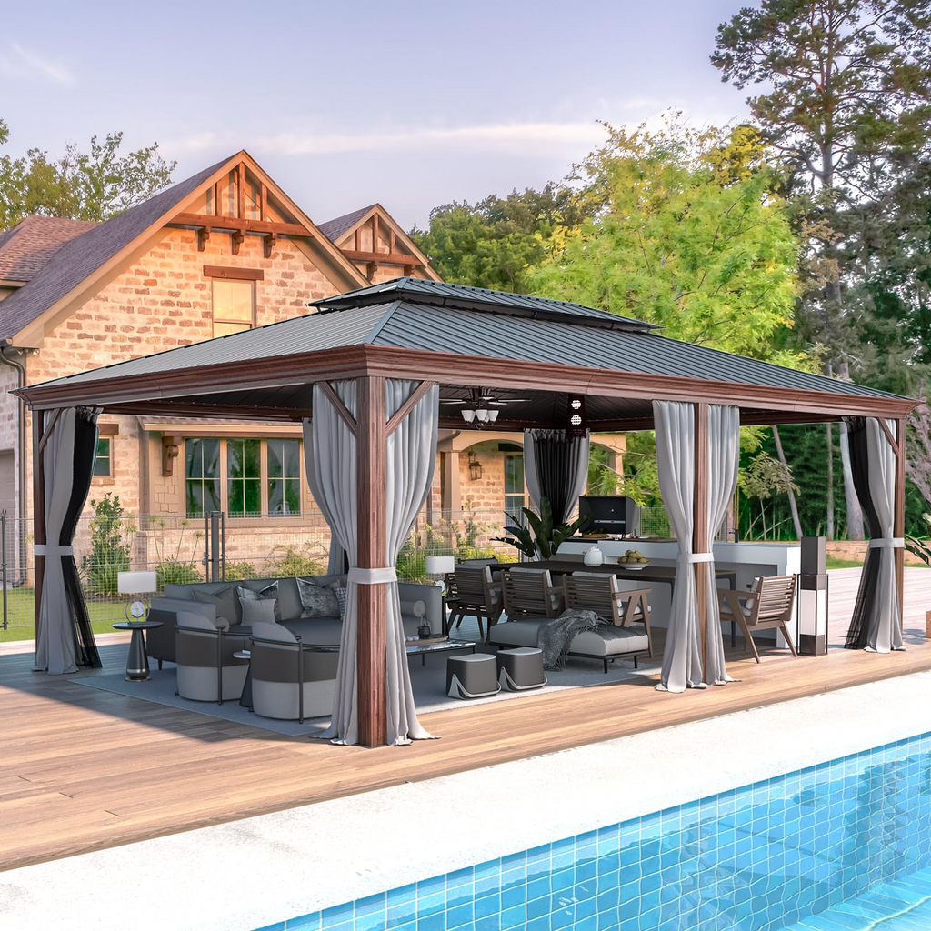 14x20 Large Gazebo | Durable Hardtop & Sides for All-Season Use ...